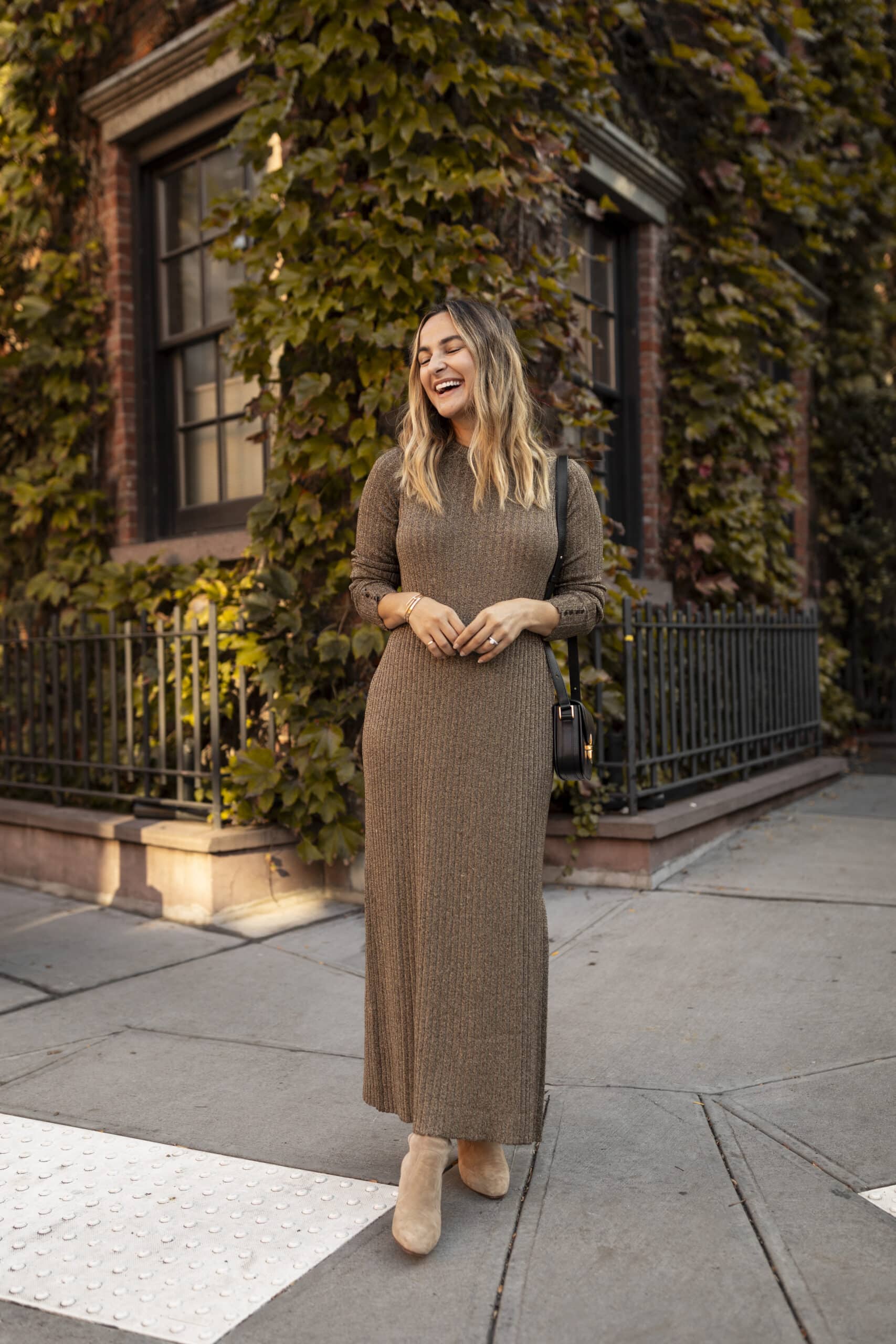 How to Wear A Sweater Dress: 6 Easy, Chic Outfit Ideas - Charmed by Camille